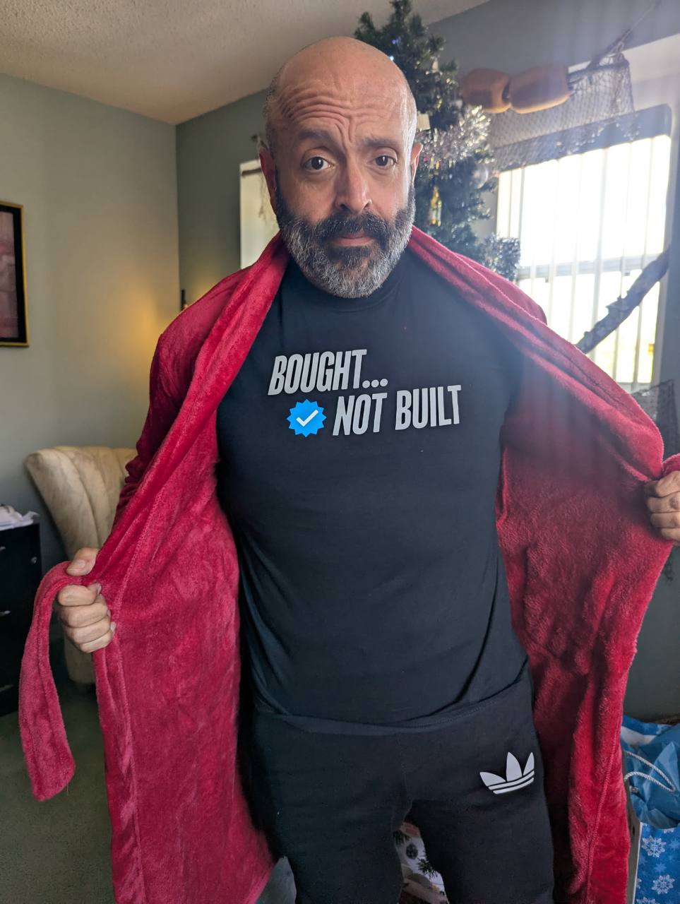 Bought. Not Built. T-Shirt | Social Media Flex Humor Tee | Broke Flexi ...
